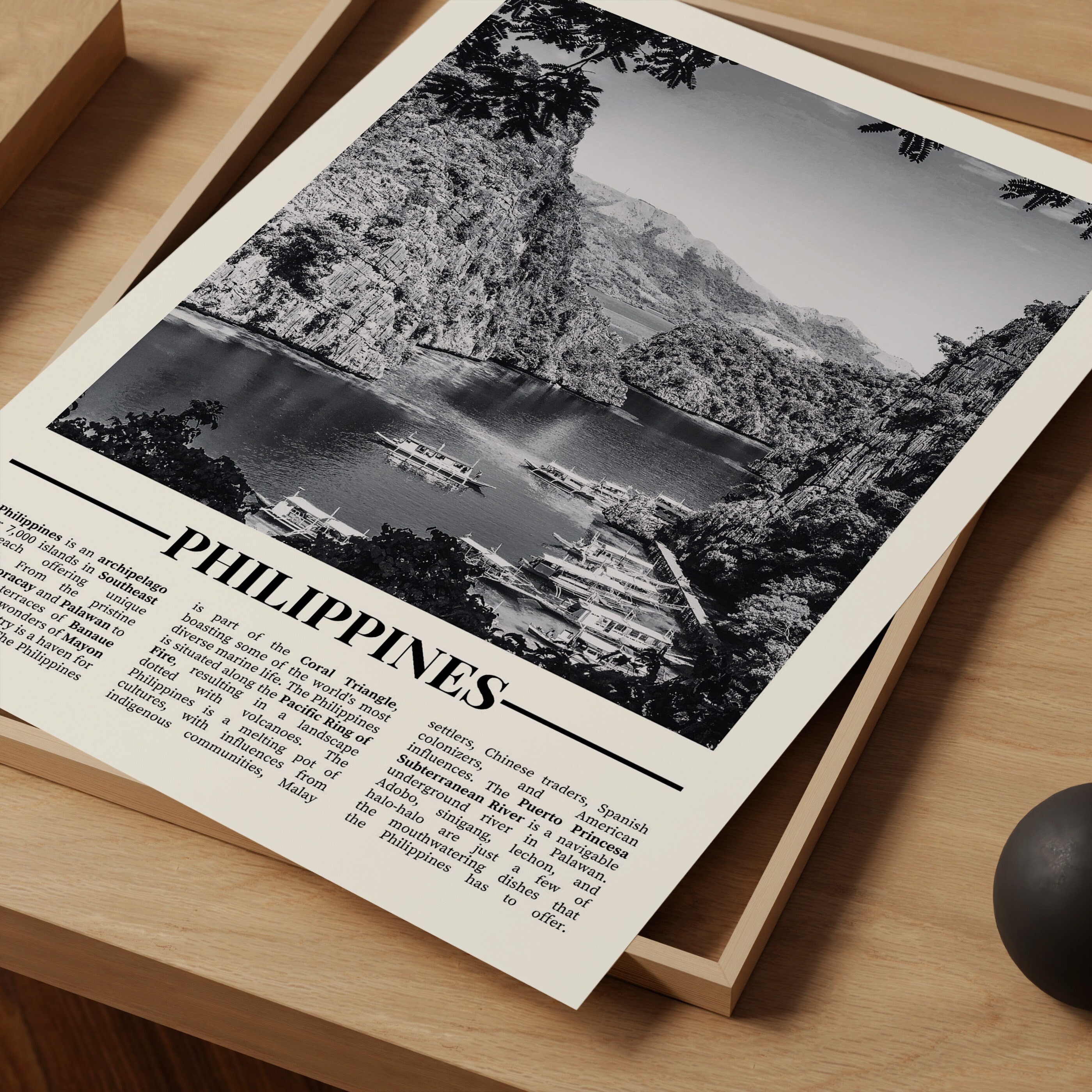 The Philippines Black and White Poster, Philippines Print, Philippines ...