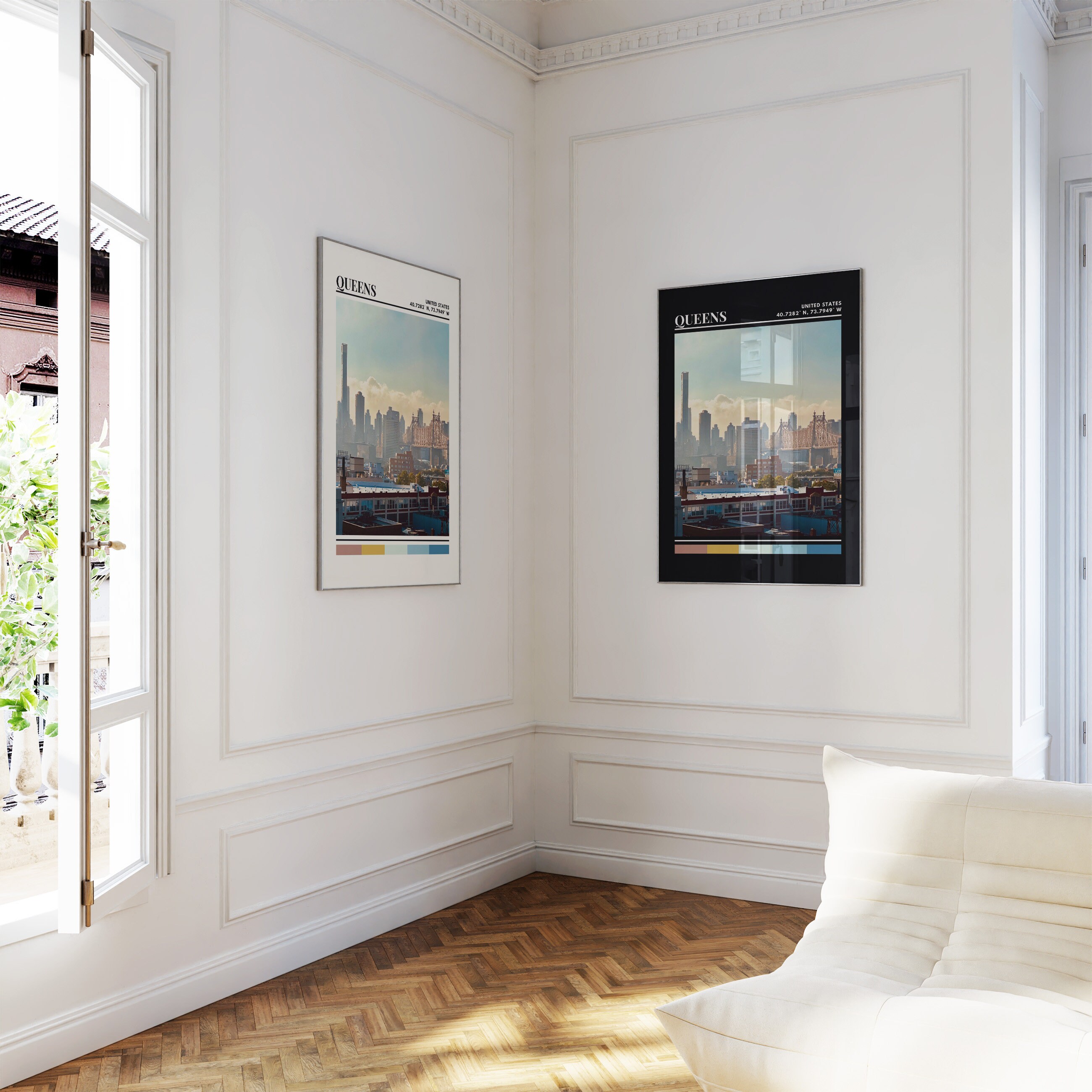 Queens Poster Queens Print Queens Art Queens Travel Poster - Etsy