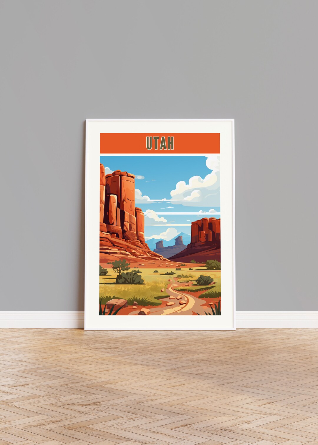 Utah Travel Poster, Utah Print, Utah Wall Art, Utah Artwork, Utah Gift ...