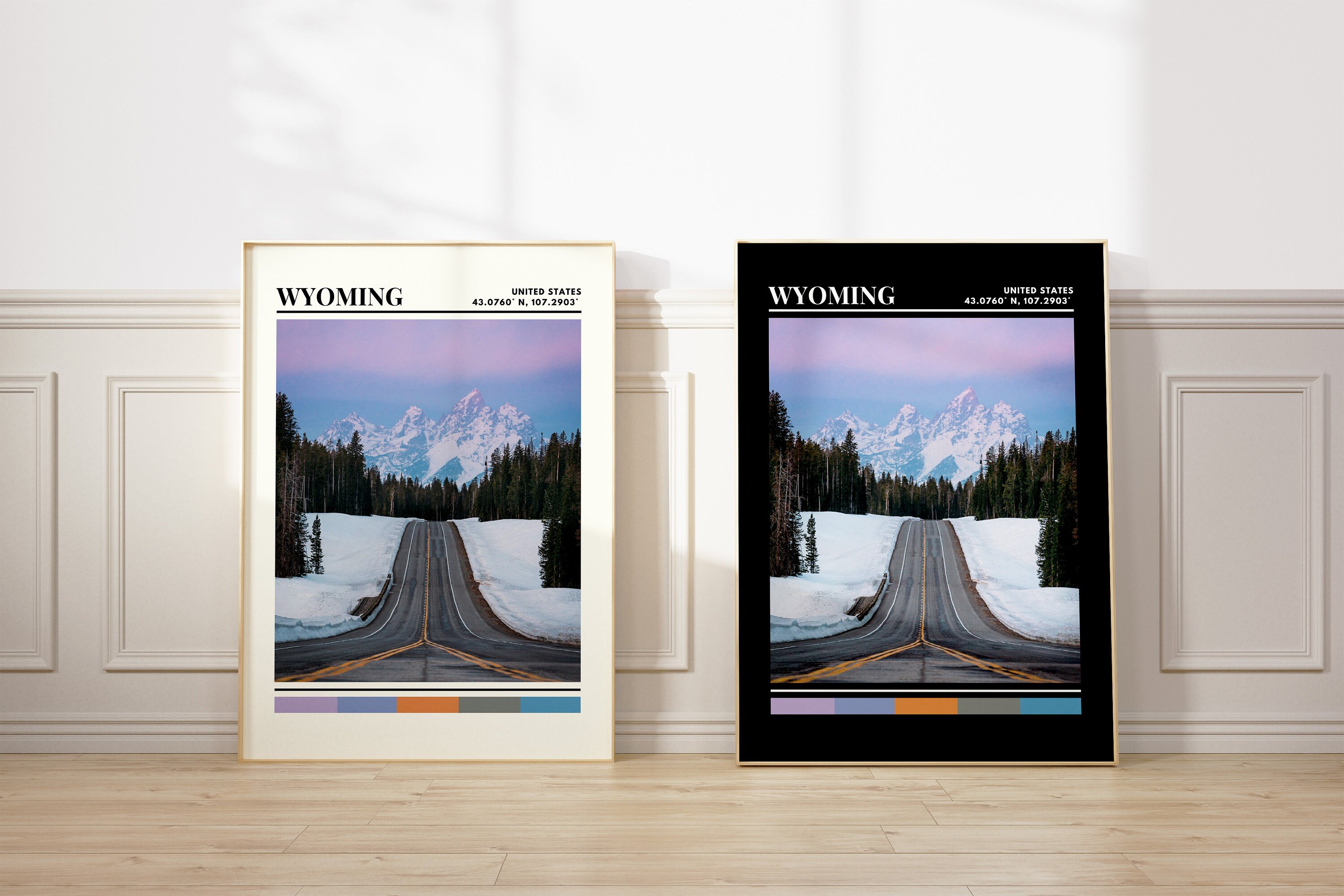 Wyoming Poster, Wyoming Print, Wyoming Art, Wyoming Travel Poster ...