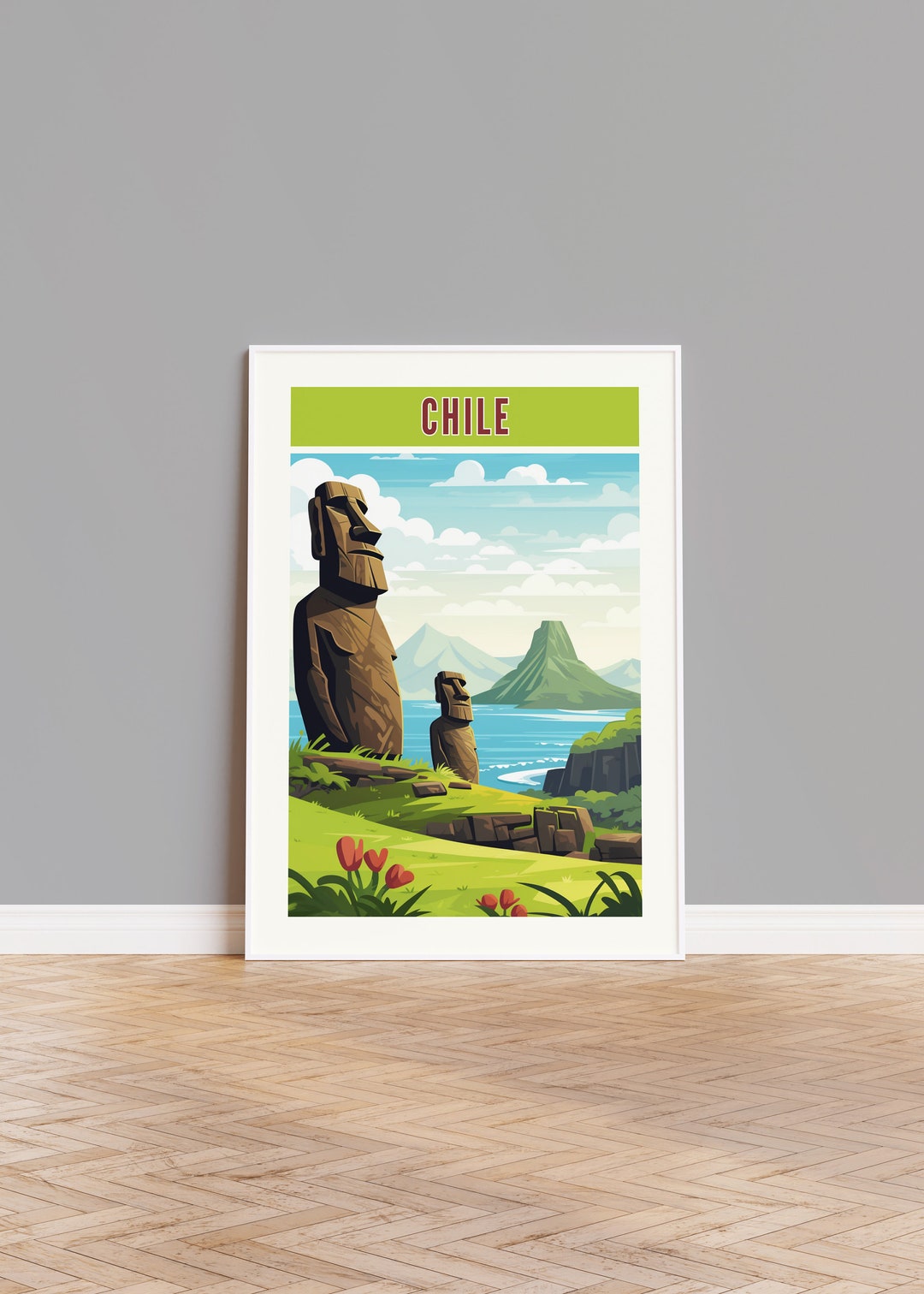 Chile Travel Print, Chile Poster, Chile Wall Art, Chile Artwork, Chile ...