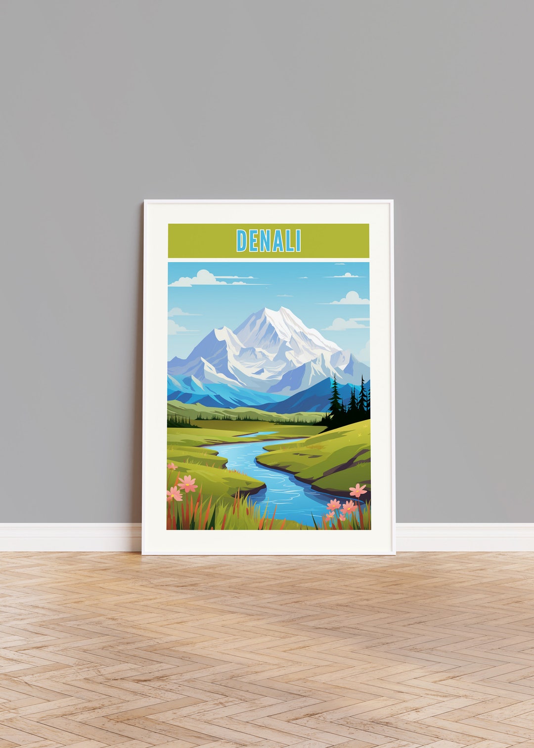 Denali National Park Travel Poster, Denali Print, Denali Wall Art ...