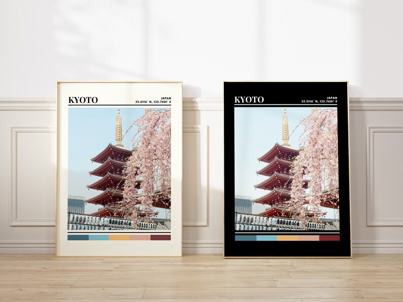 Kyoto Poster, Kyoto Print, Kyoto Art, Kyoto Travel Poster, Kyoto Wall ...