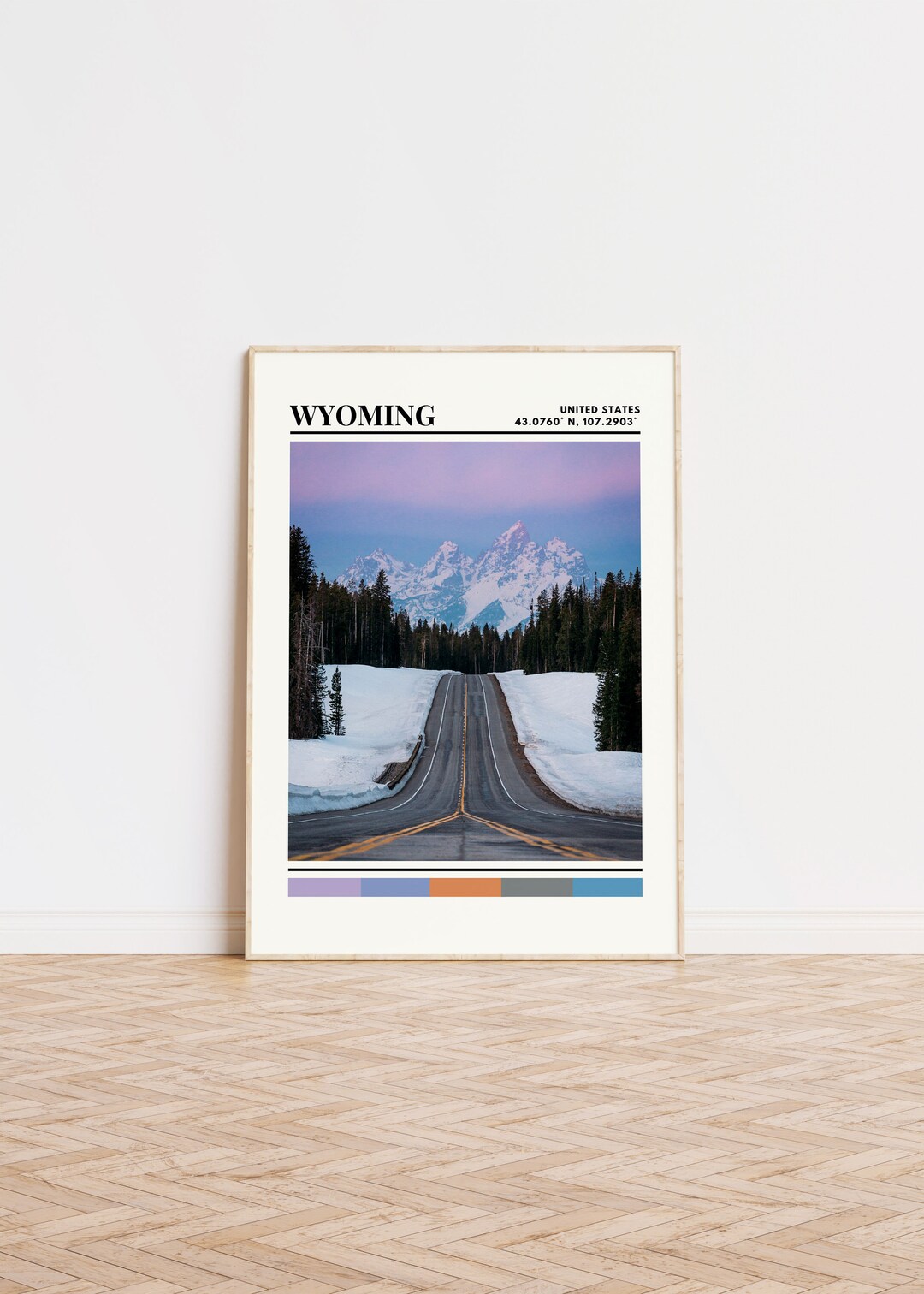 Wyoming Poster, Wyoming Print, Wyoming Art, Wyoming Travel Poster ...