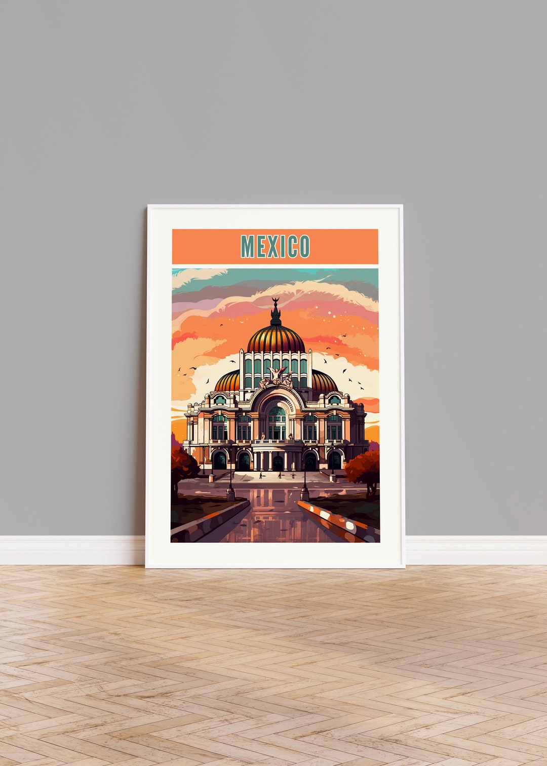 Mexico Travel Poster, Mexico Print, Mexico Wall Art, Mexico Artwork, Mexico Wall Decor, Mexico ...