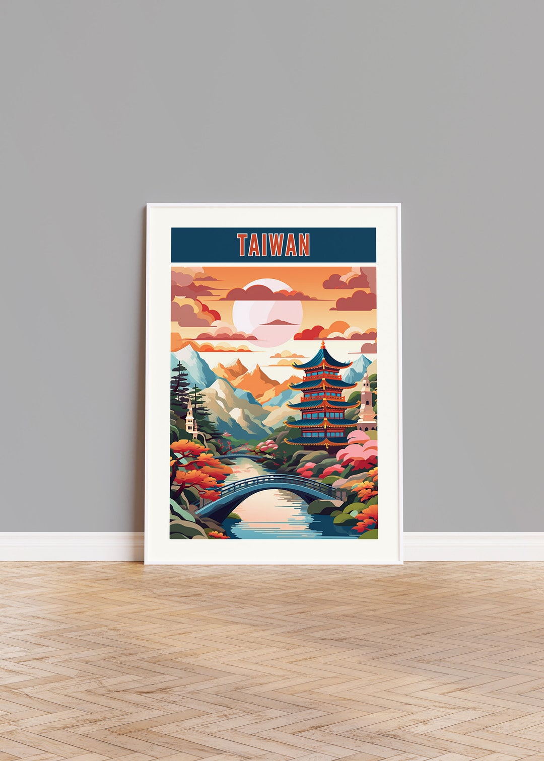 Taiwan Travel Print, Taiwan Poster, Taiwan Wall Art, Taiwan Artwork ...