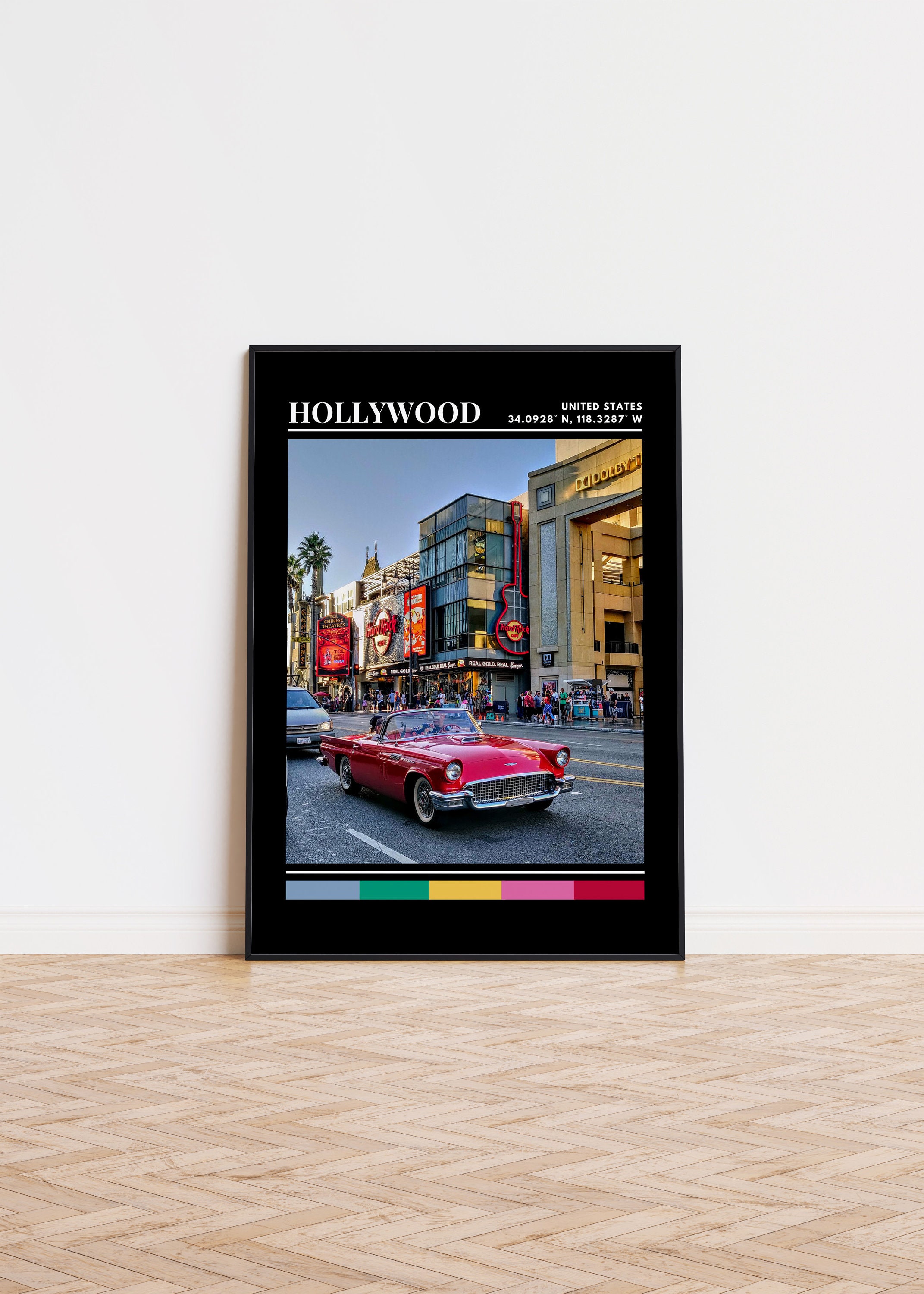 Hollywood Poster, Hollywood Print, Hollywood Art, Hollywood Travel ...