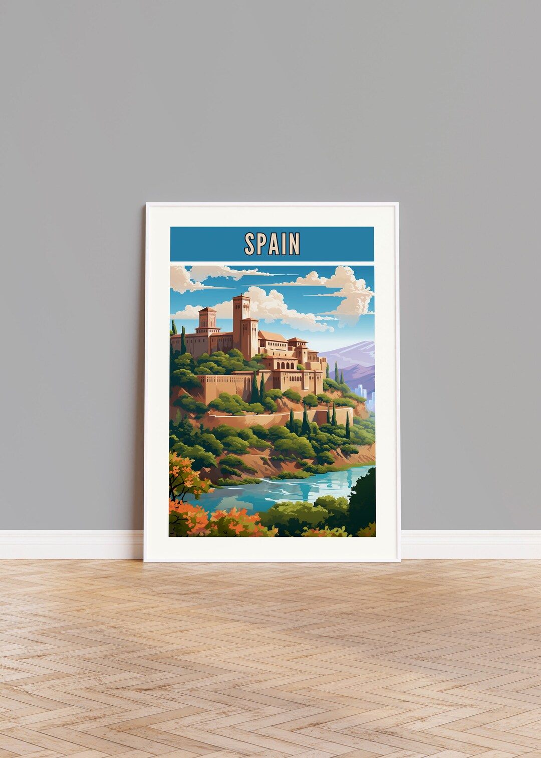 Spain Travel Print, Spain Poster, Spain Wall Decor, Spain Artwork ...