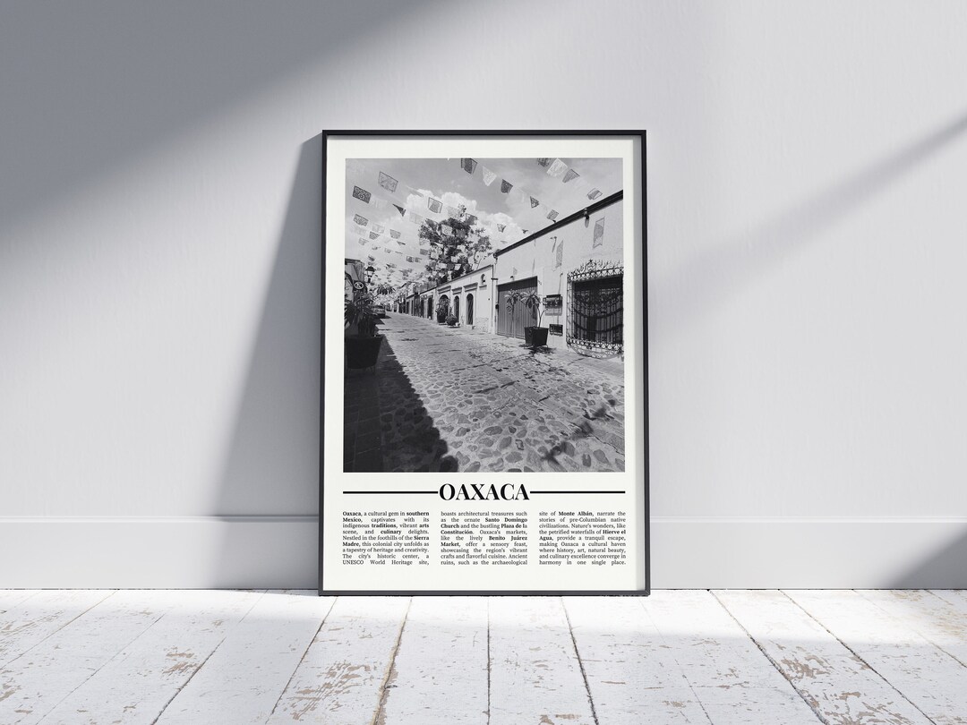 Oaxaca Black and White Poster, Oaxaca Print, Oaxaca Wall Art, Oaxaca ...