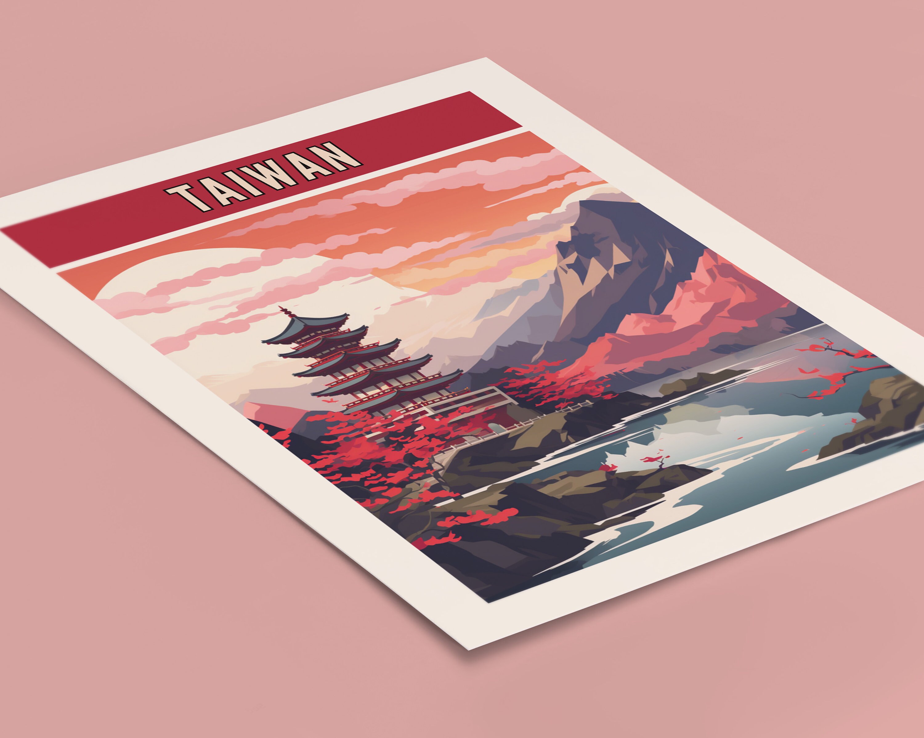 Taiwan Travel Poster, Taiwan Print, Taiwan Wall Art, Taiwan Artwork ...