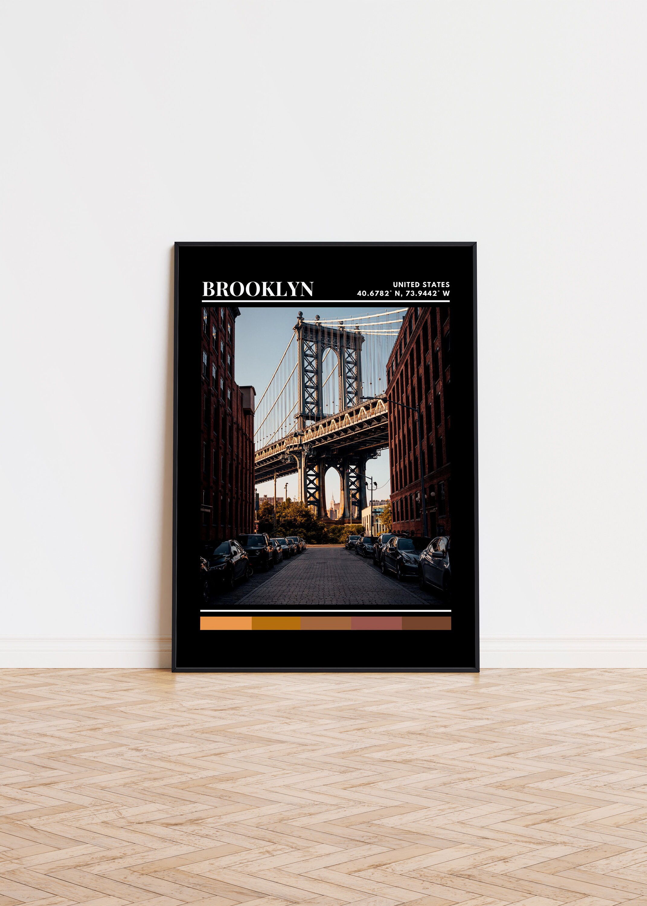 Brooklyn Poster, Brooklyn Print, Brooklyn Art, Brooklyn Travel Poster ...