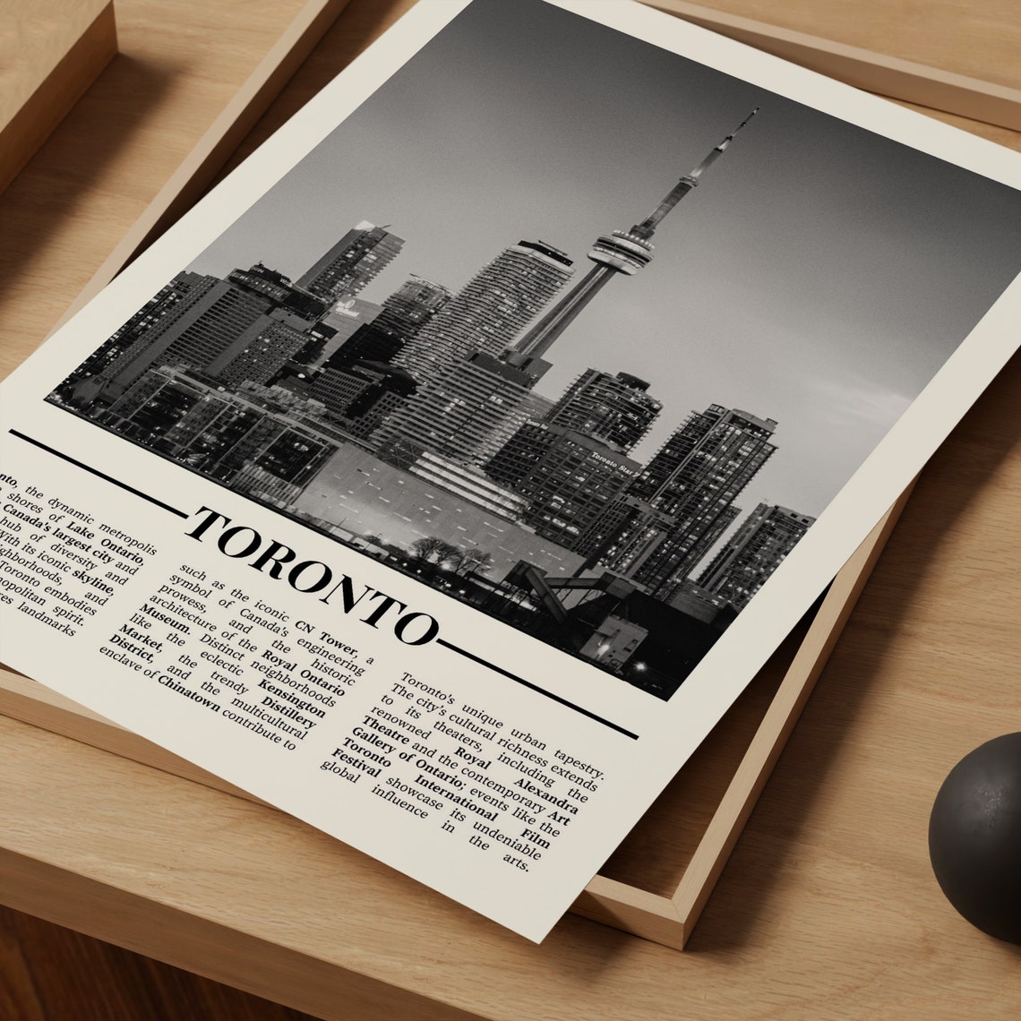 Toronto Black and White Poster, Toronto Print, Toronto Wall Art ...