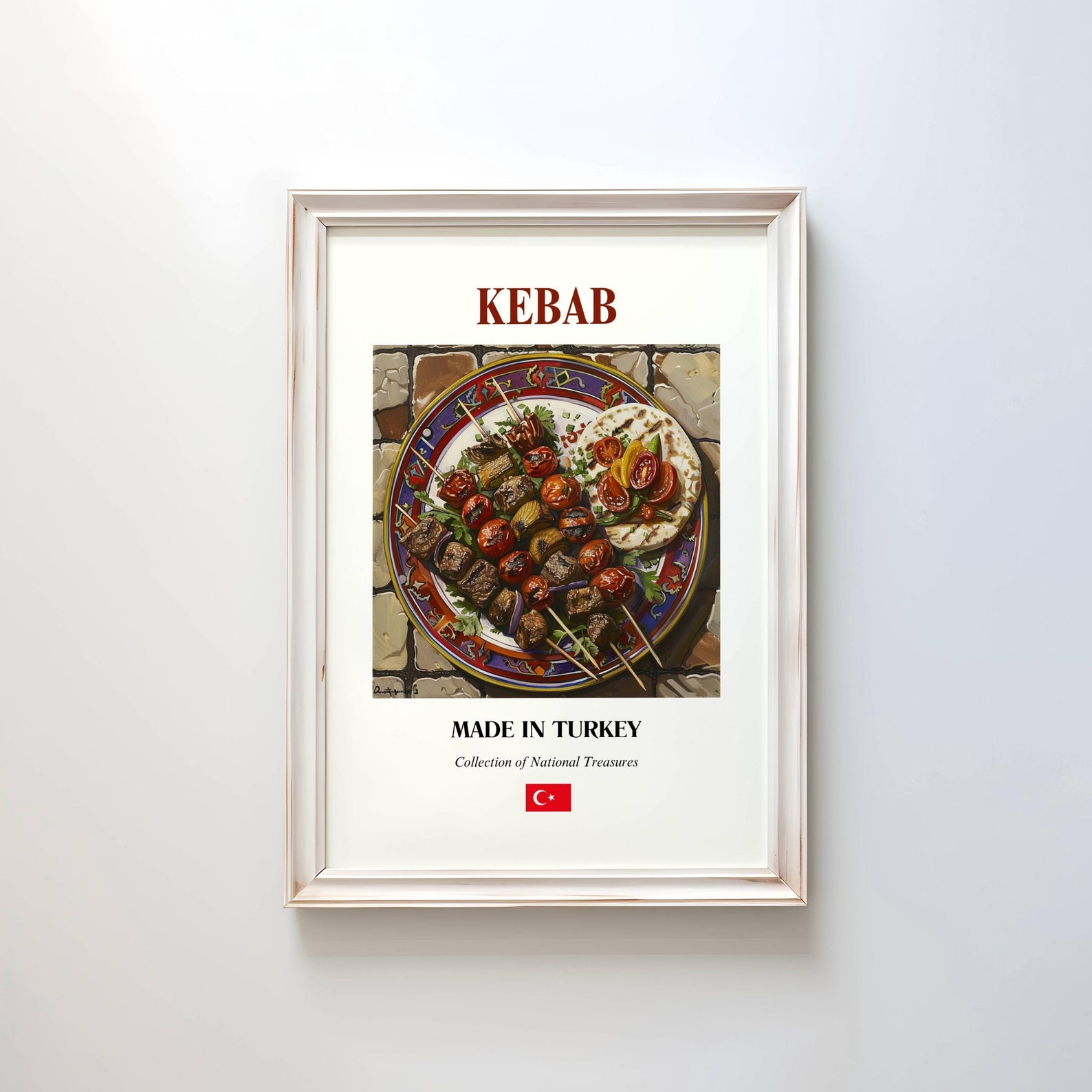 Kebab Poster, Traditional Turkish Food Wall Art, Kitchen & Café Decor ...
