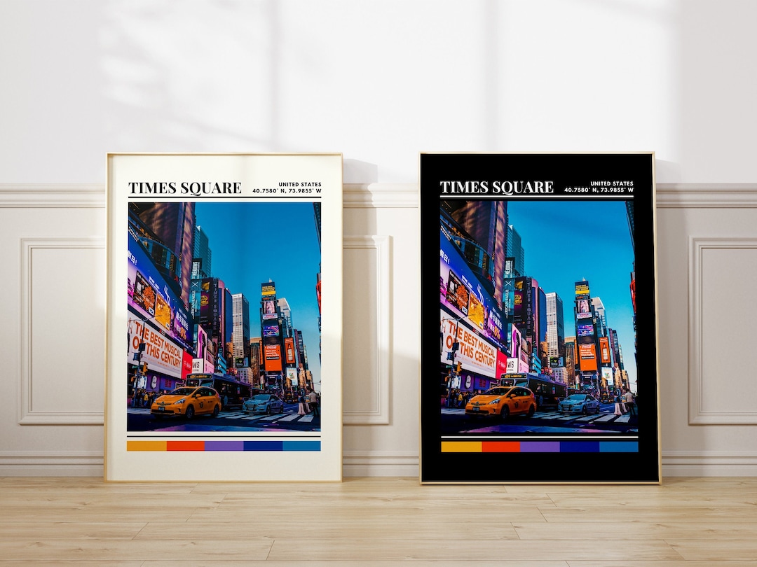 Times Square Poster Times Square Print Times Square Art - Etsy