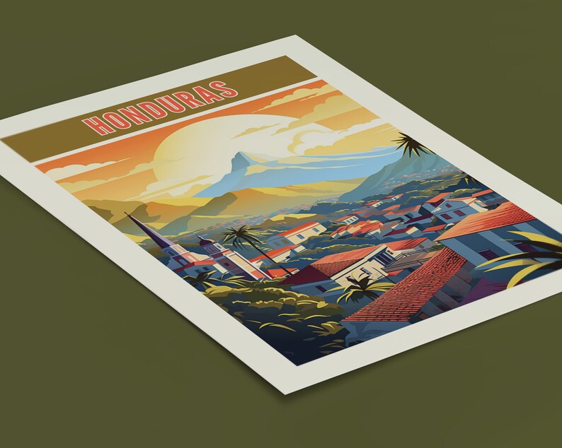 Honduras Travel Poster, Honduras Print, Honduras Wall Art, Honduras ...