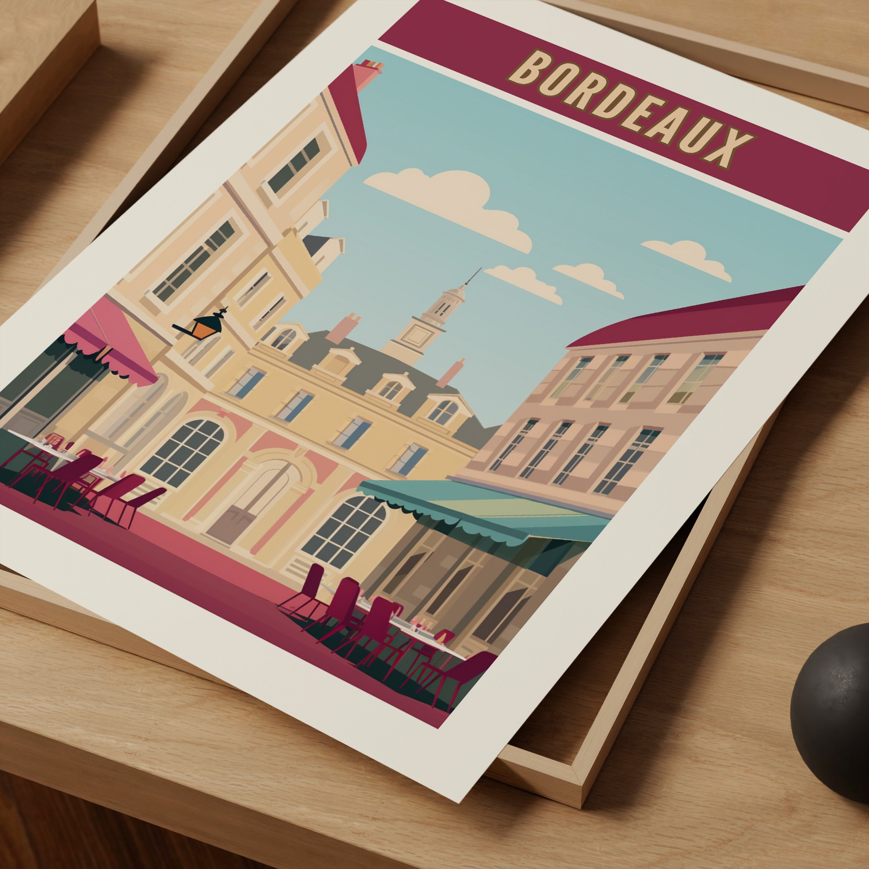 Bordeaux Travel Poster, Bordeaux Print, Bordeaux Wall Art, Bordeaux ...