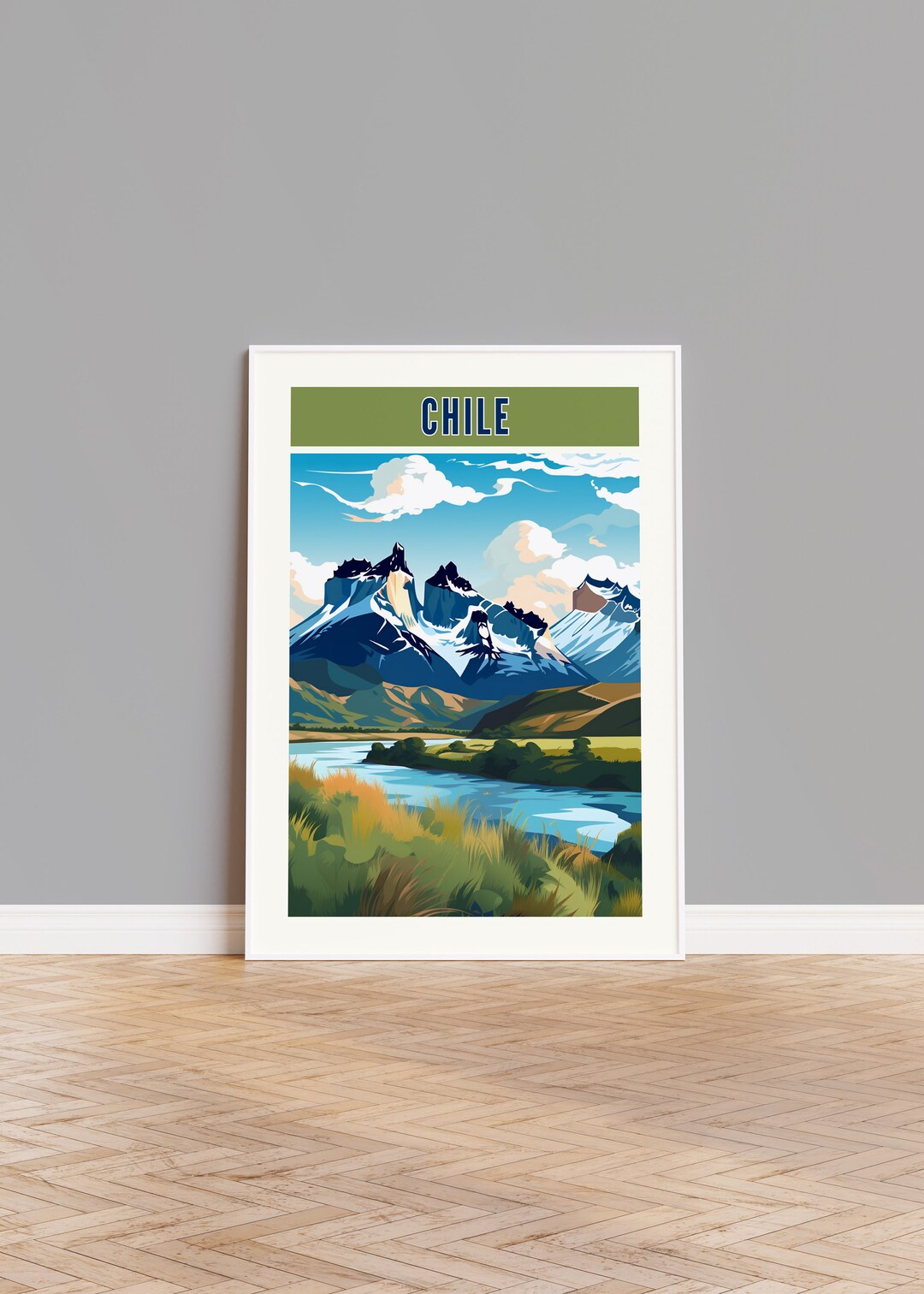 Chile Travel Poster, Chile Print, Chile Wall Art, Chile Artwork, Chile ...