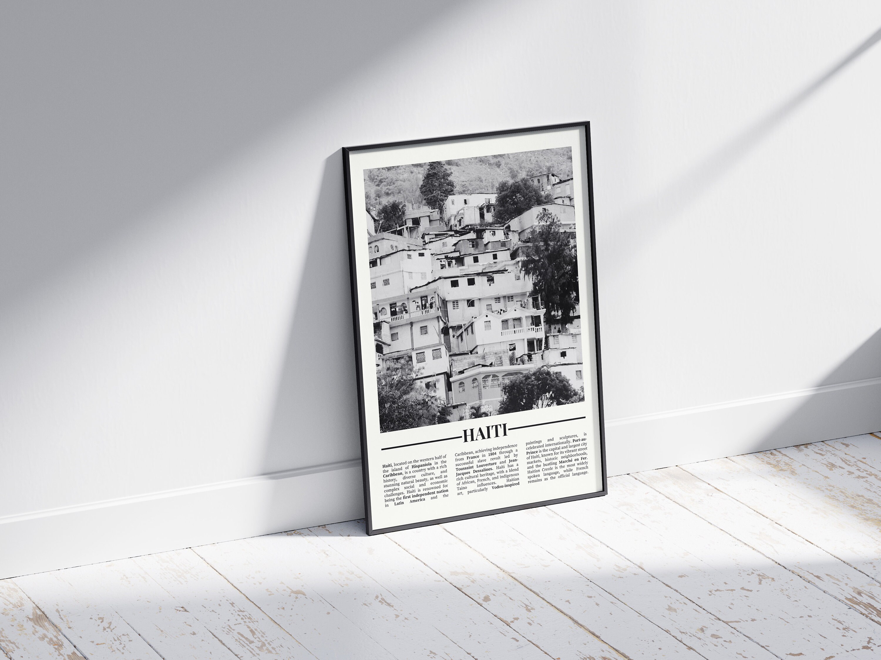 Haiti Black and White Poster, Haiti Print, Haiti Wall Art, Haiti Gift ...