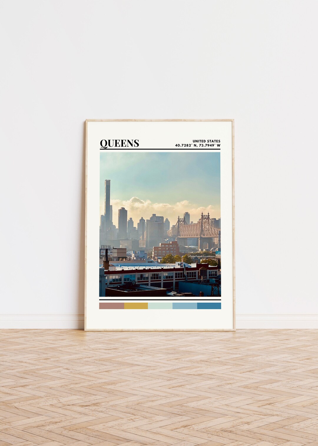 Queens Poster, Queens Print, Queens Art, Queens Travel Poster, Queens ...