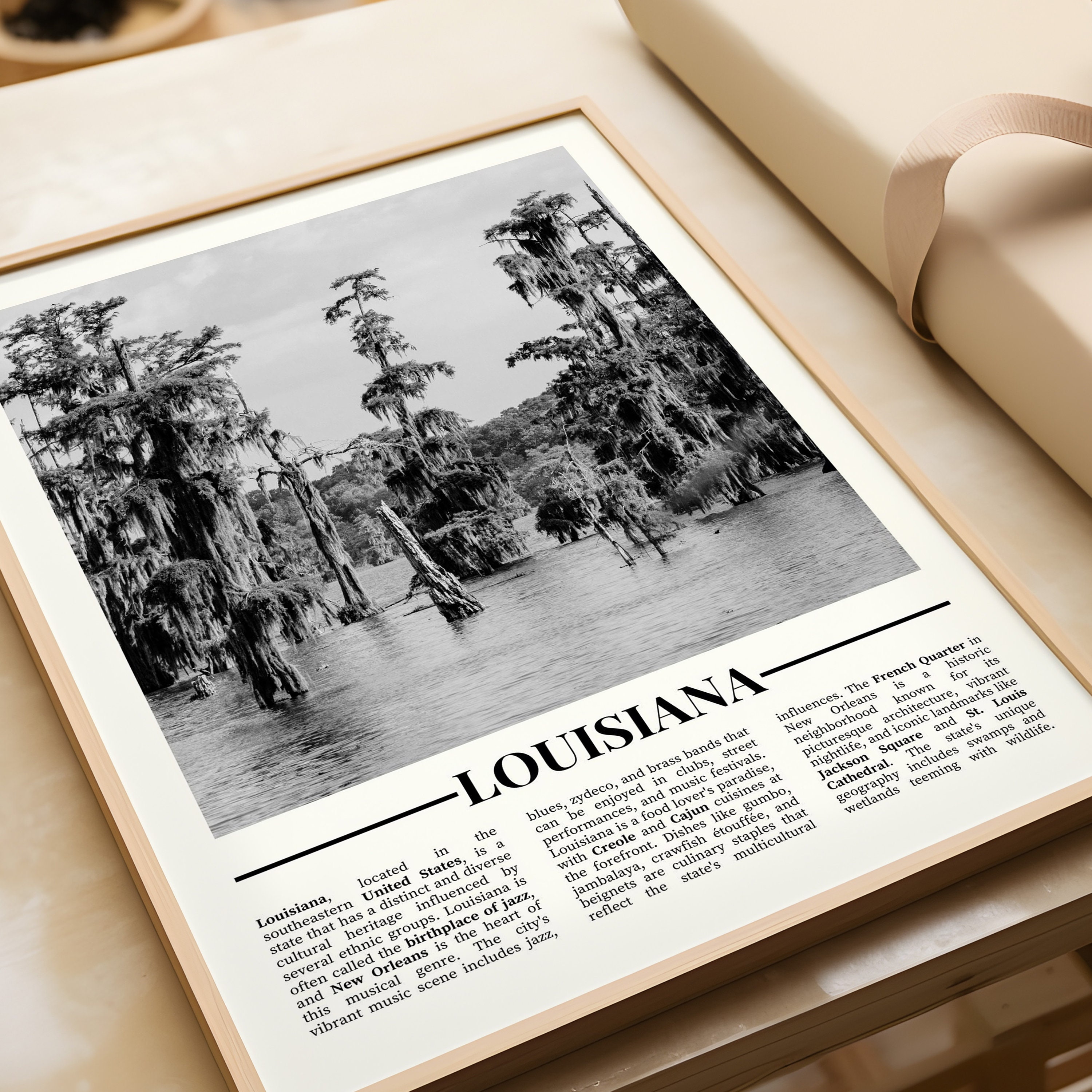 Louisiana Black and White Poster, Louisiana Print, Louisiana Wall Art ...