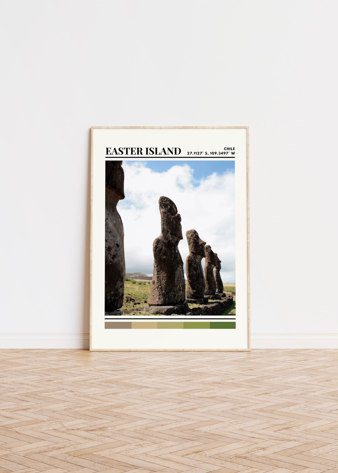 Easter Island Poster, Easter Island Print, Easter Island Art, Easter ...