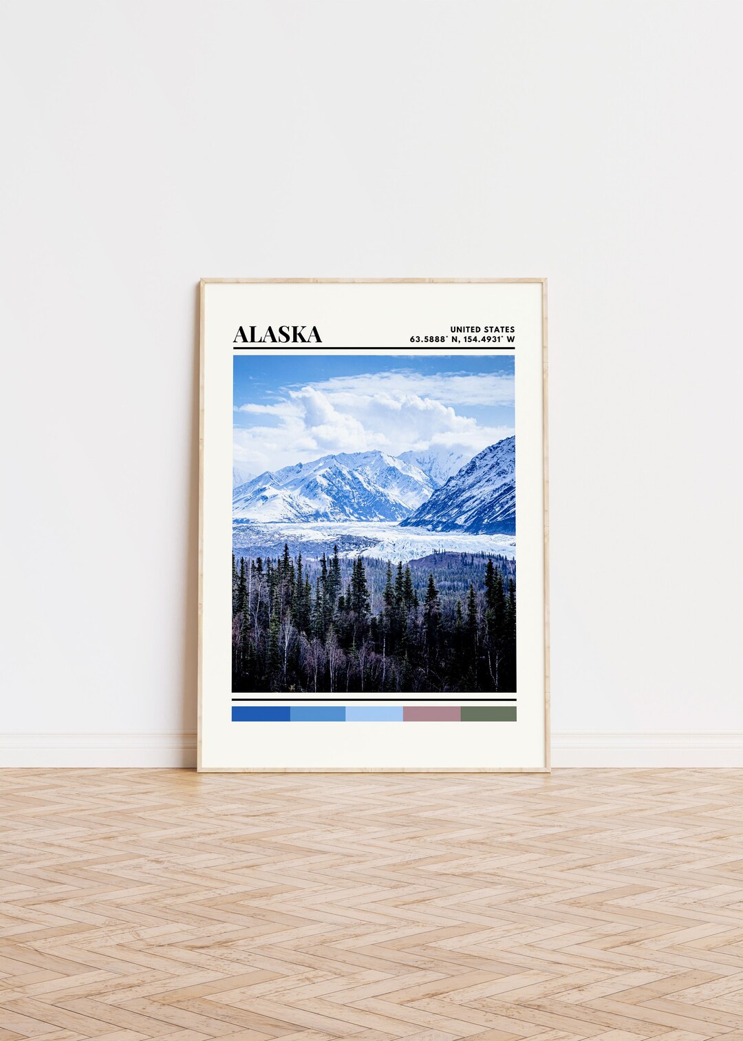 Alaska Poster, Alaska Print, Alaska Wall Art, Alaska Travel Poster ...