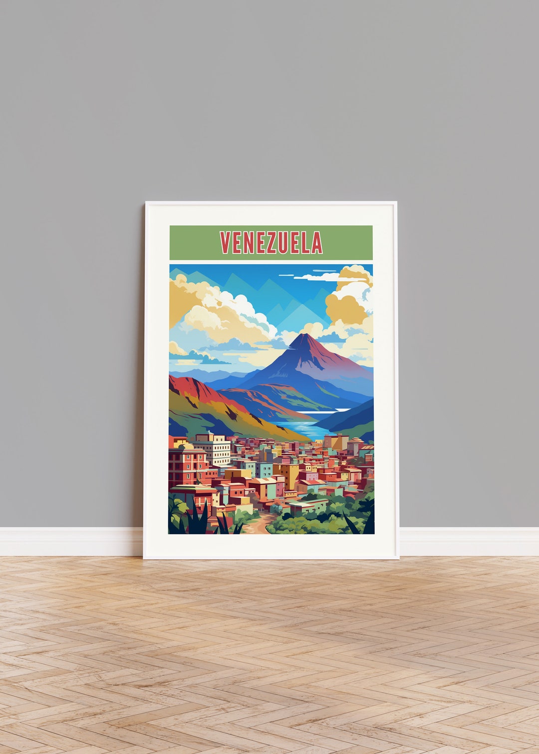 Venezuela Travel Print, Venezuela Poster, Venezuela Wall Art, Venezuela ...