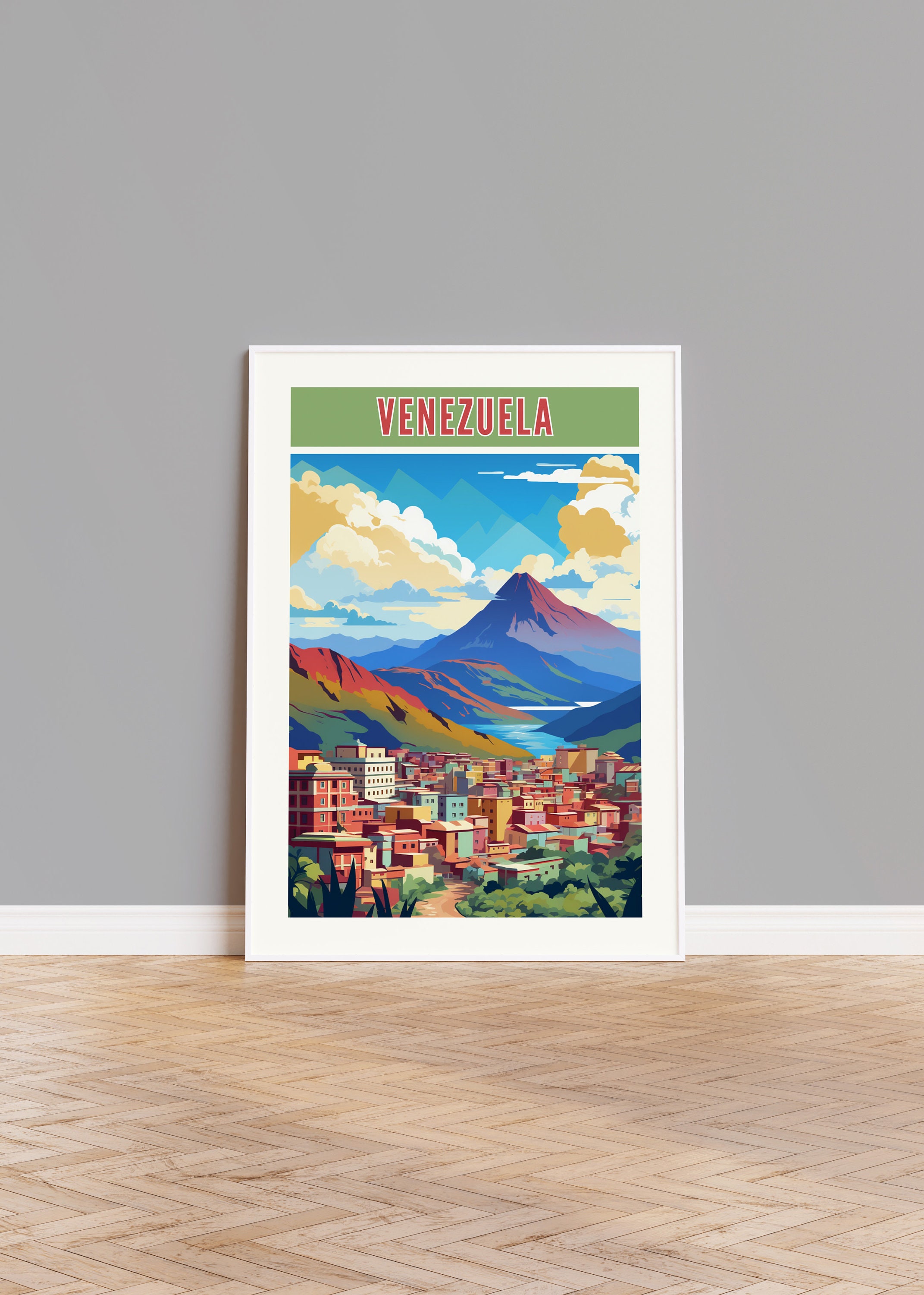 Venezuela Travel Print, Venezuela Poster, Venezuela Wall Art, Venezuela ...