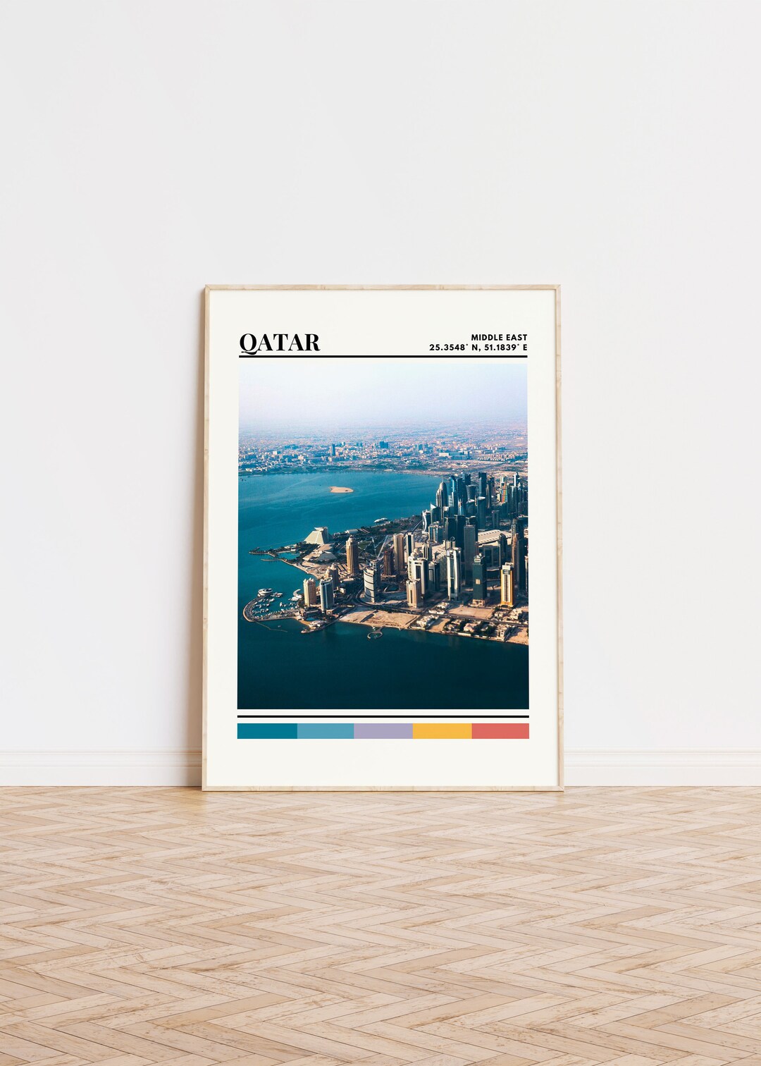 Qatar Poster, Qatar Print, Qatar Art, Qatar Travel Poster, Qatar Wall ...