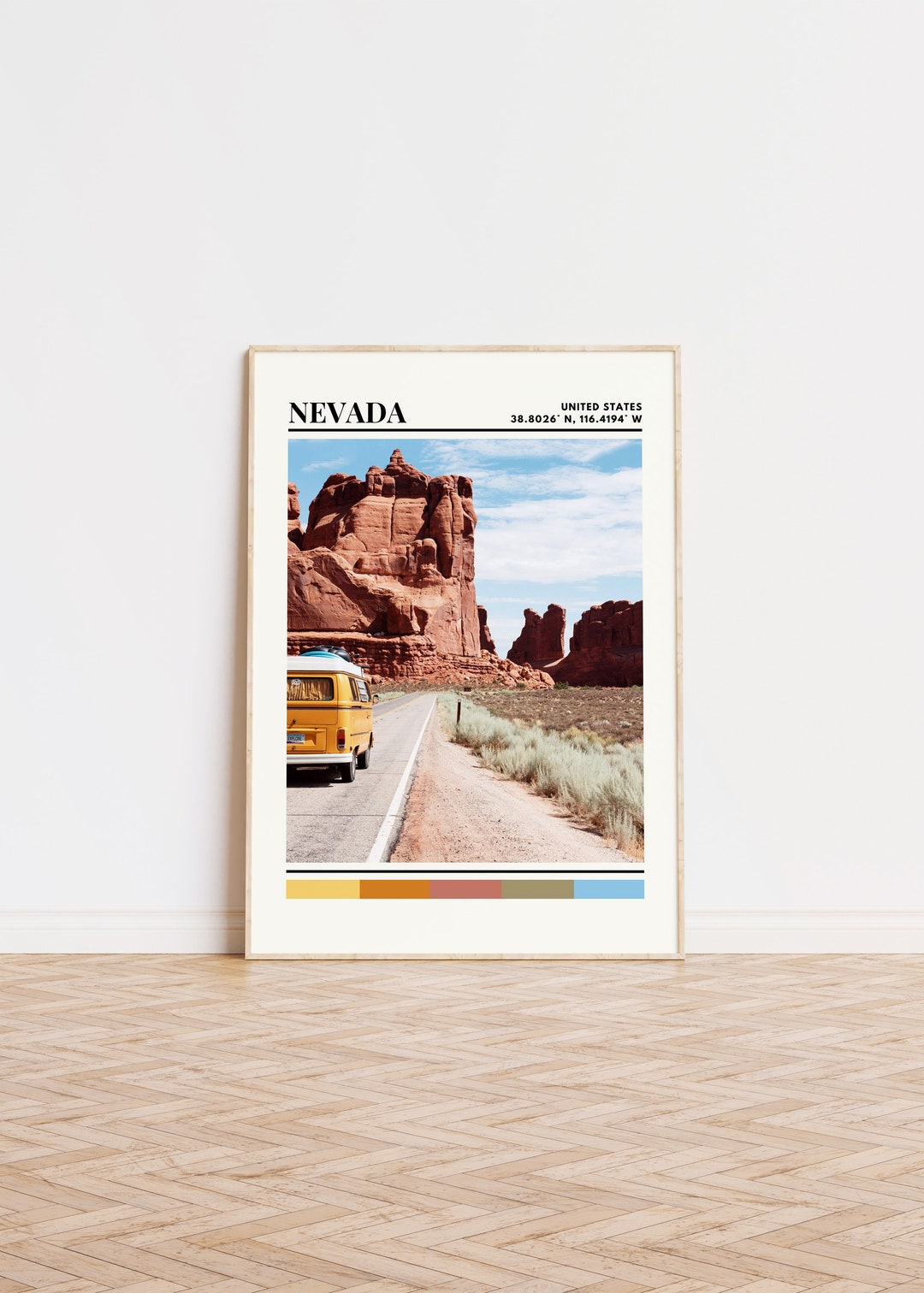 Nevada Poster, Nevada Print, Nevada Art, Nevada Travel Poster, Nevada ...
