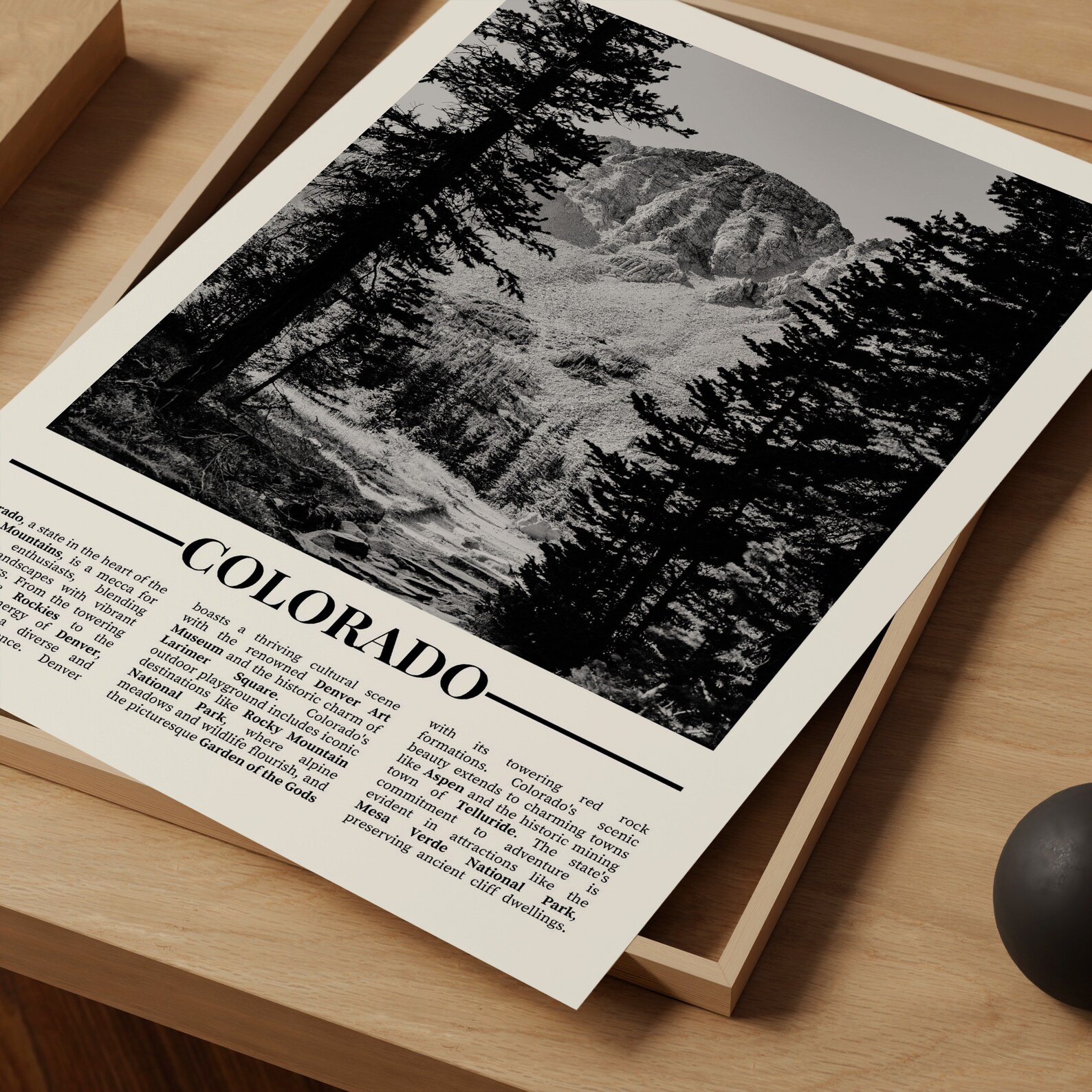 Colorado Black and White Poster, Colorado Print, Colorado Wall Art ...