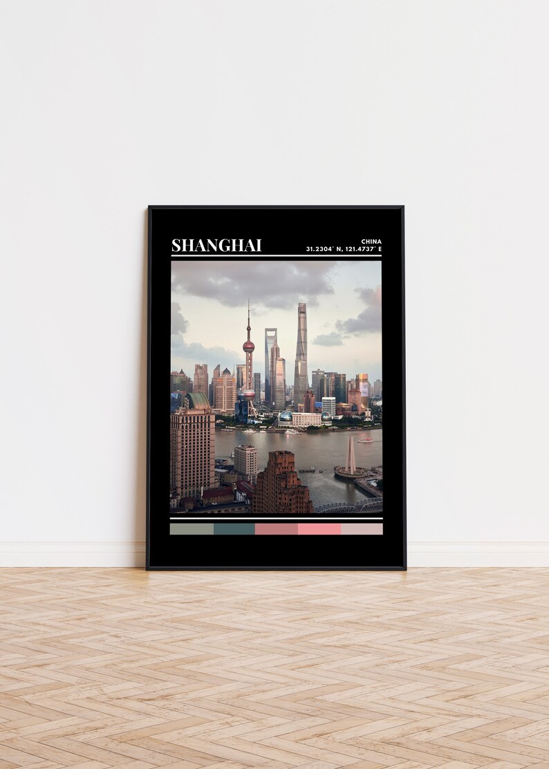 Shanghai Poster, Shanghai Print, Shanghai Art, Shanghai Travel Poster ...