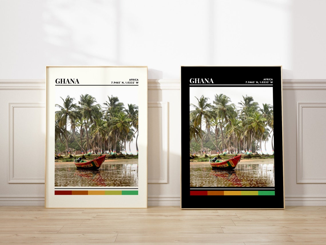 Ghana Poster, Ghana Print, Ghana Art, Ghana Travel Poster, Ghana Wall ...