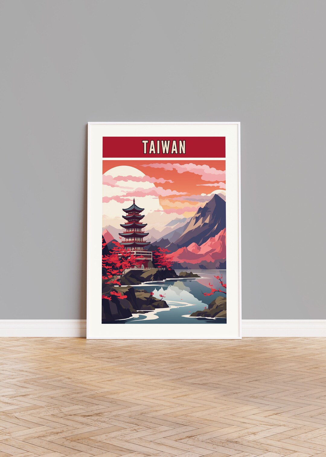Taiwan Travel Poster, Taiwan Print, Taiwan Wall Art, Taiwan Artwork ...