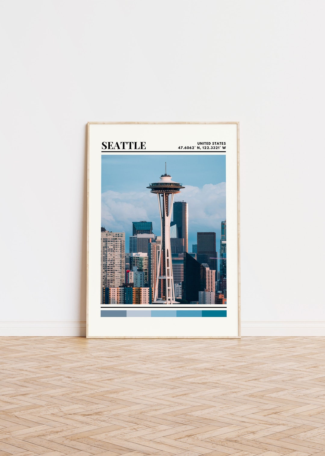 Seattle Poster, Seattle Print, Seattle Art, Seattle Travel Poster ...