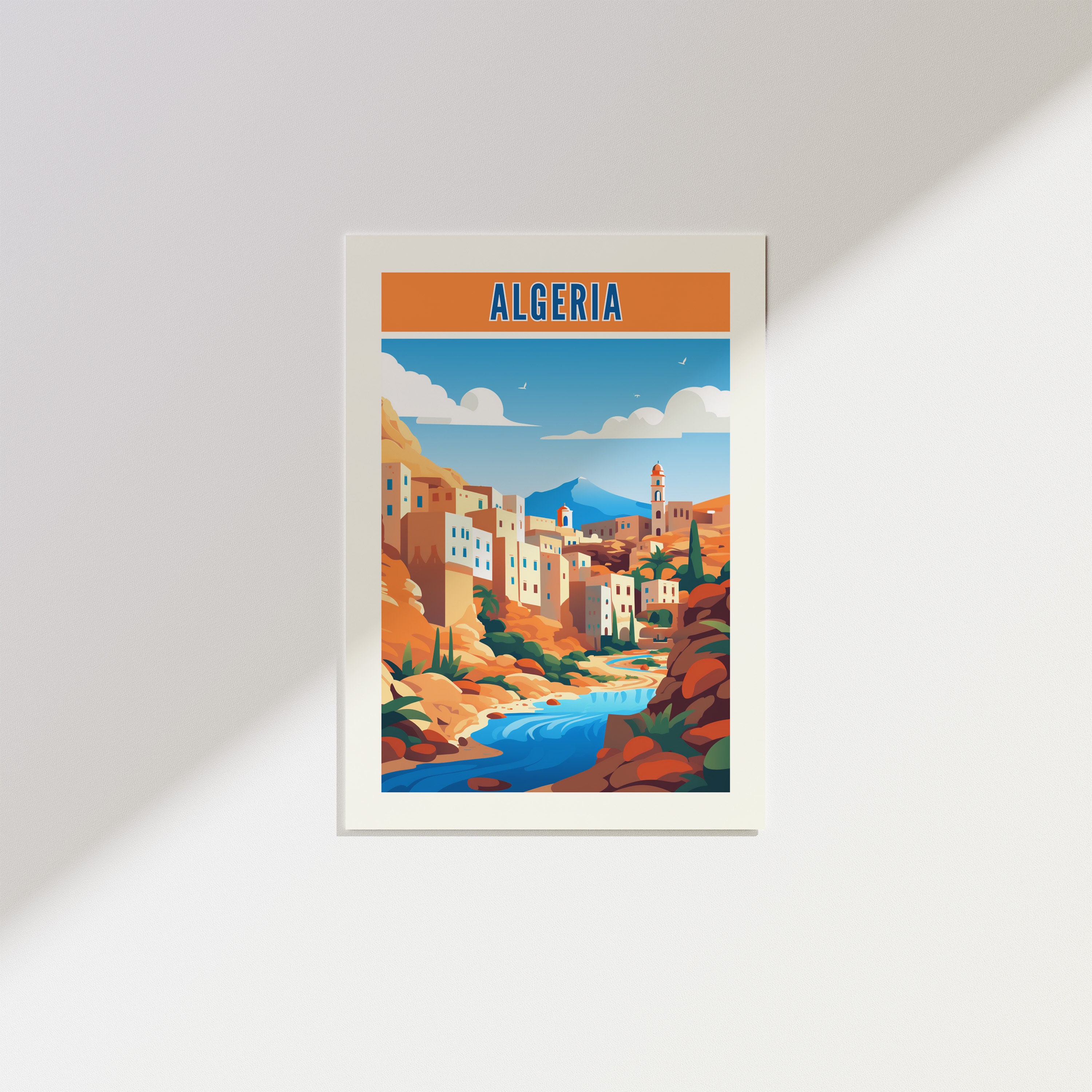 Algeria Travel Poster, Algeria Print, Algeria Wall Art, Algeria Artwork ...