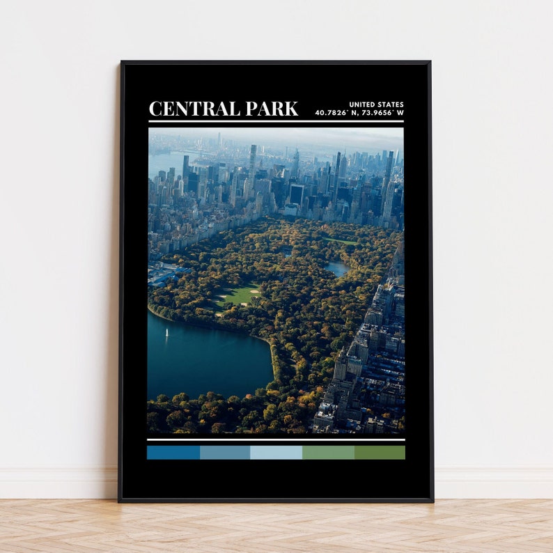 Central Park Poster Central Park Print Central Park Art - Etsy