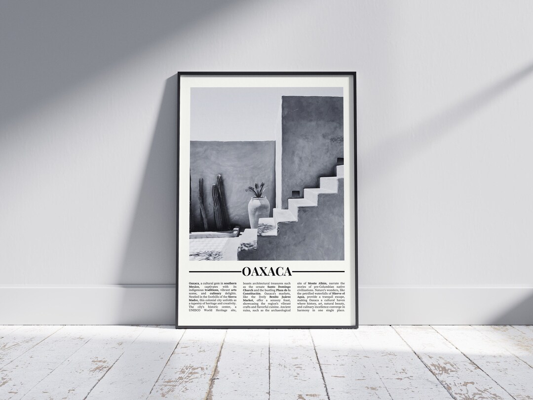Oaxaca Black and White Poster, Oaxaca Print, Oaxaca Wall Art, Oaxaca ...