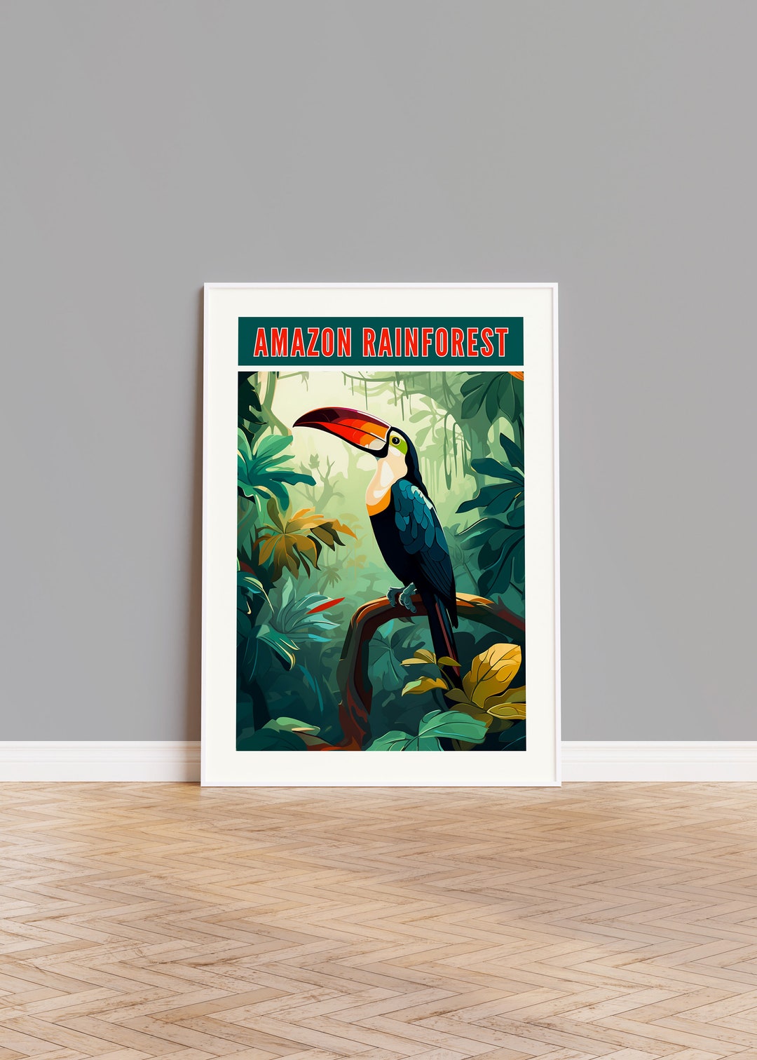 Amazon Rainforest Travel Poster, Amazon Print, Amazonas Wall Art ...