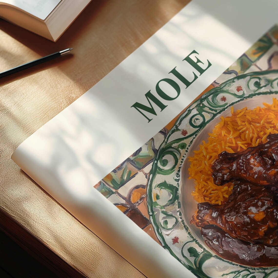 Mole Poster, Traditional Mexican Food Wall Art, Kitchen & Café Decor ...