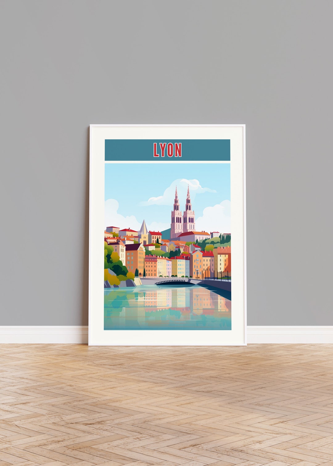 Lyon Travel Poster, Lyon Print, Lyon Wall Art, Lyon Artwork, Lyon Wall ...