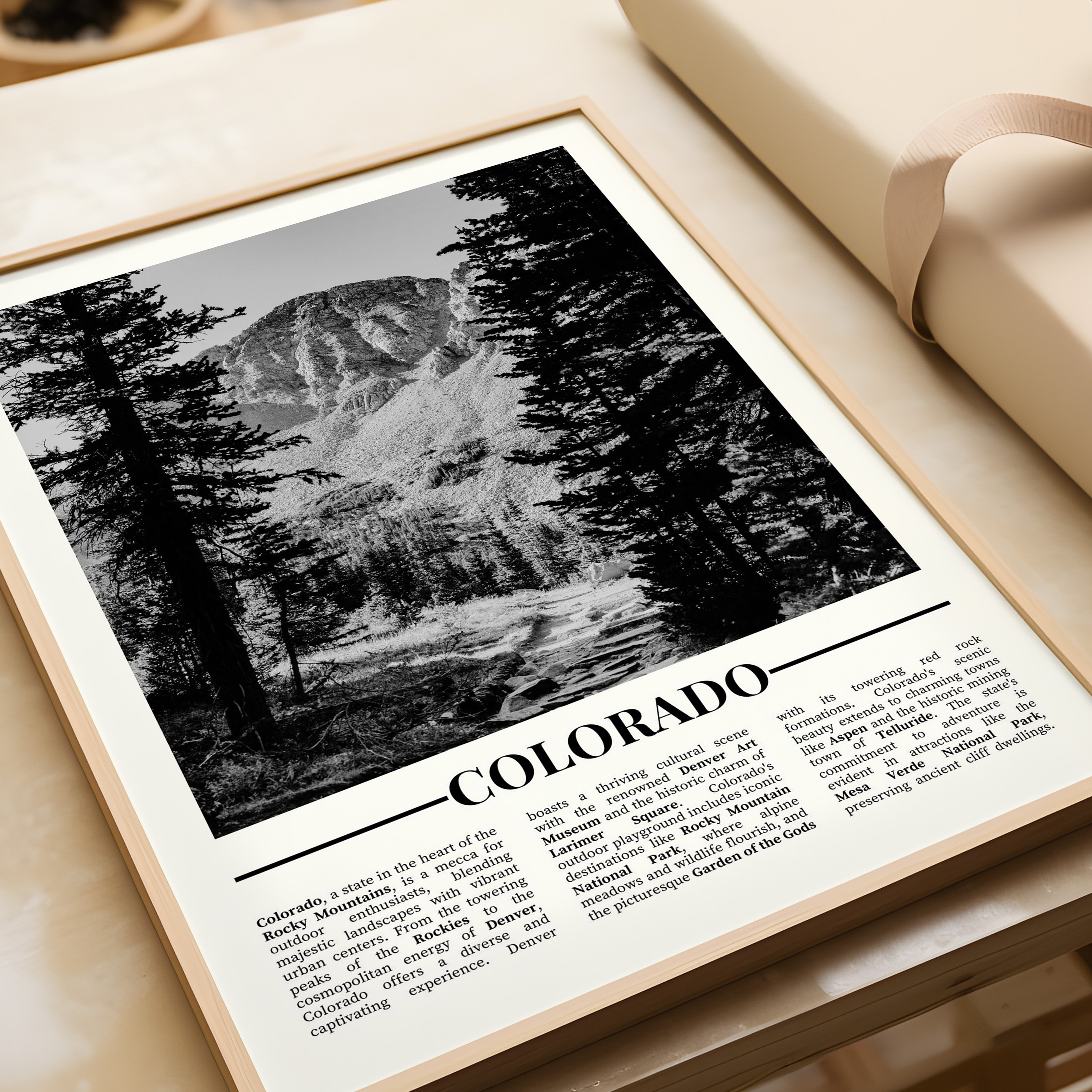 Colorado Black and White Poster, Colorado Print, Colorado Wall Art ...