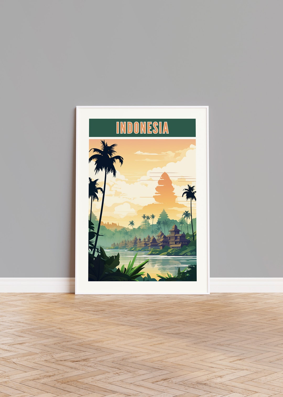 Indonesia Travel Print, Indonesia Poster, Indonesia Wall Decor ...