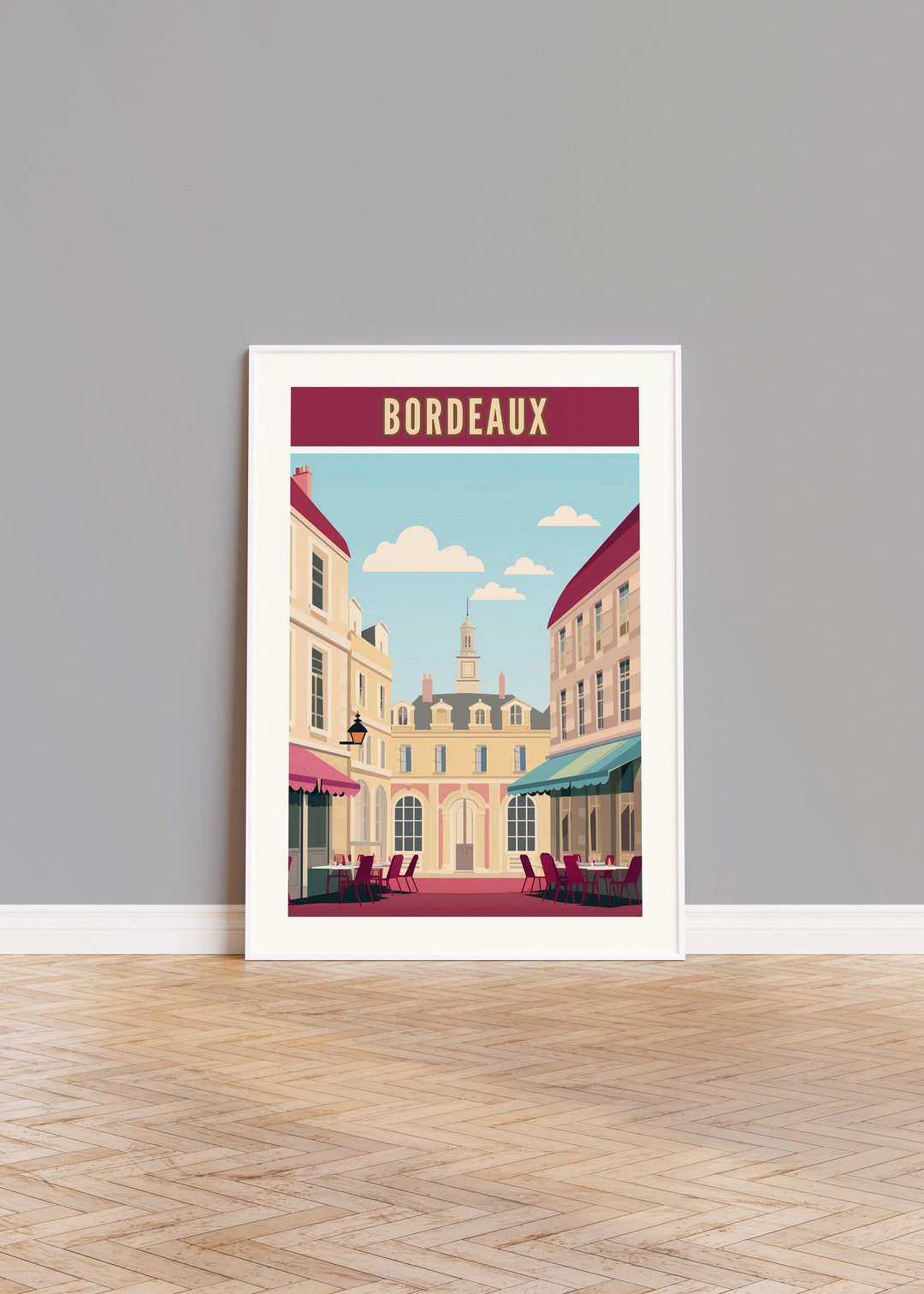 Bordeaux Travel Poster, Bordeaux Print, Bordeaux Wall Art, Bordeaux ...