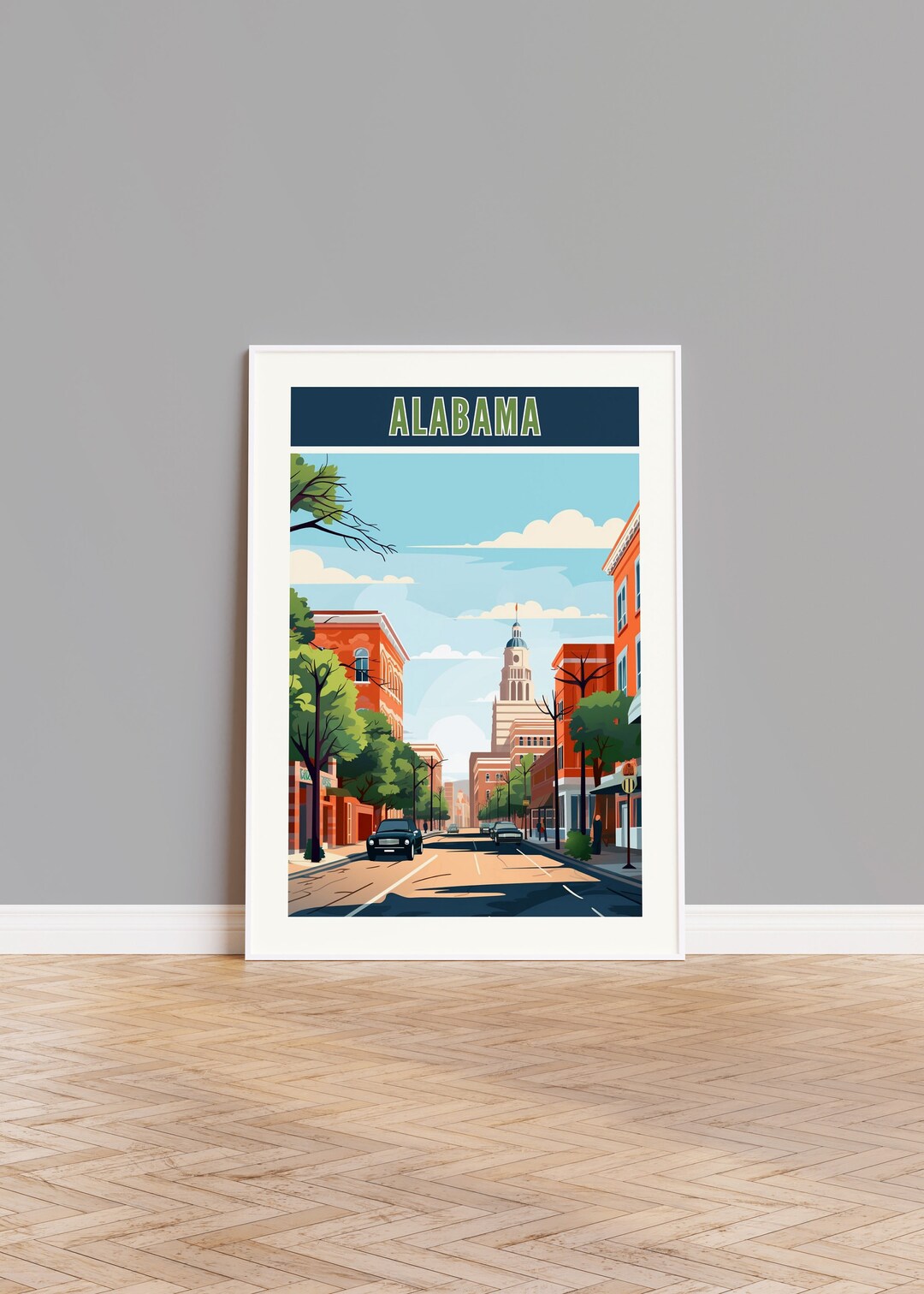 Alabama Travel Poster, Alabama Print, Alabama Wall Art, Alabama Artwork ...