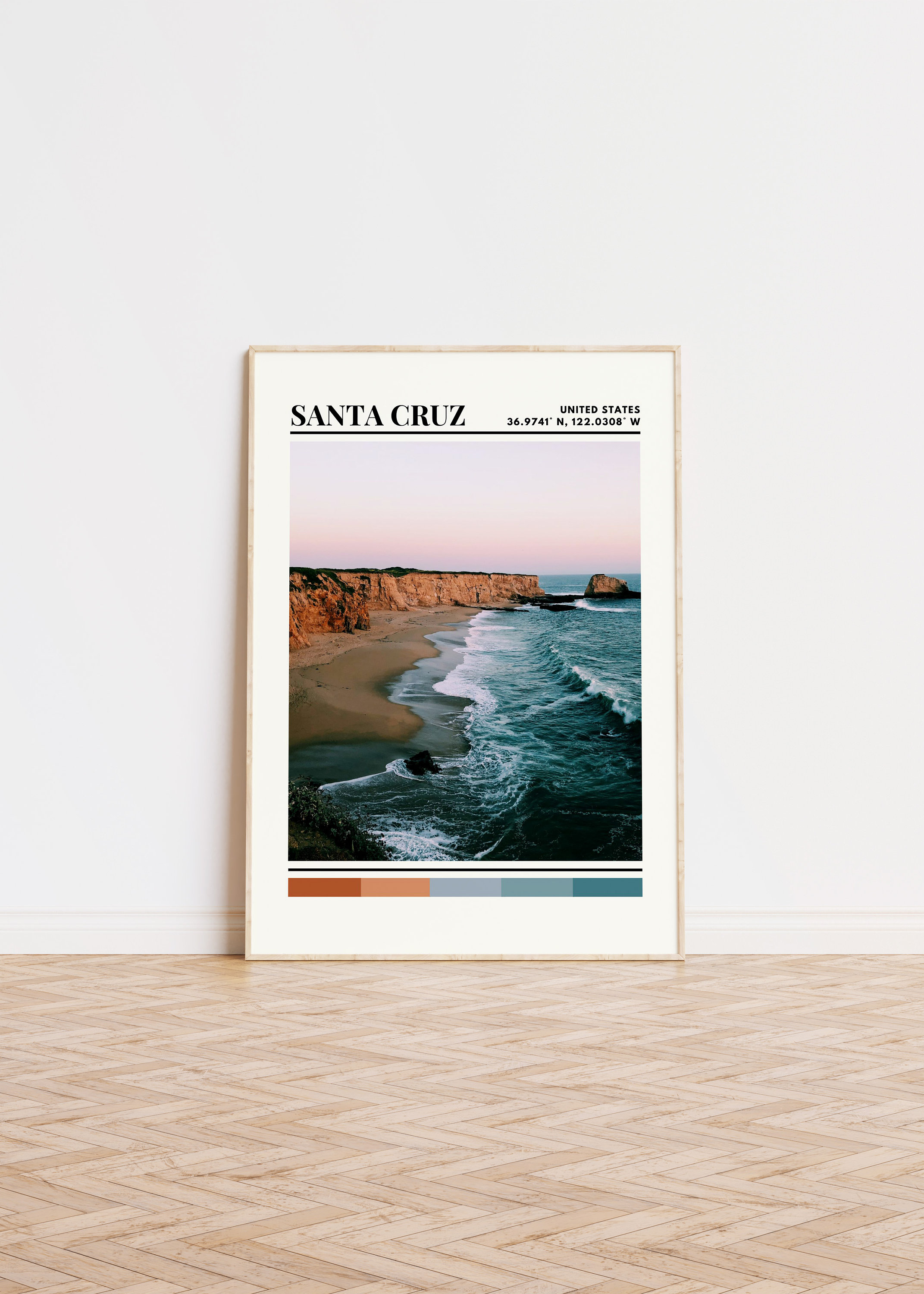 Santa Cruz Poster Santa Cruz Print Santa Cruz Art Santa - Etsy