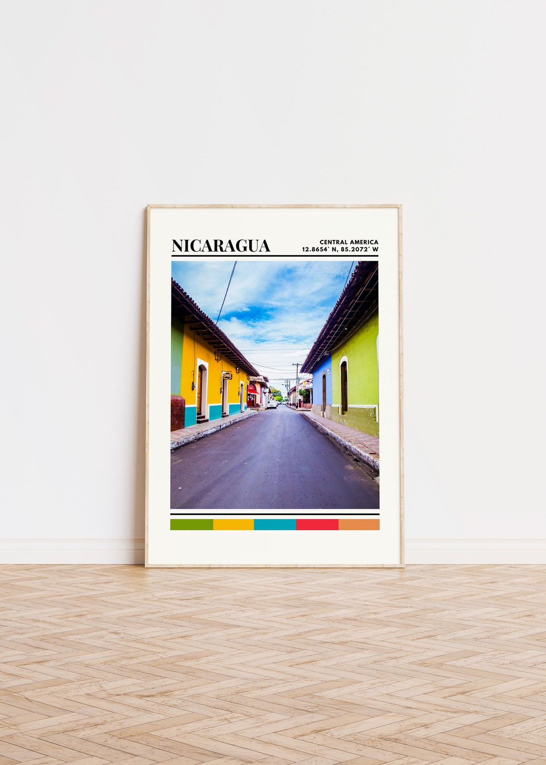 Nicaragua Poster, Nicaragua Print, Nicaragua Art, Nicaragua Travel ...