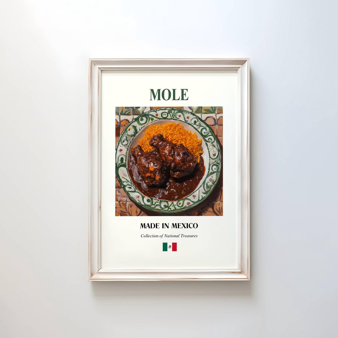 Mole Poster, Traditional Mexican Food Wall Art, Kitchen & Café Decor ...