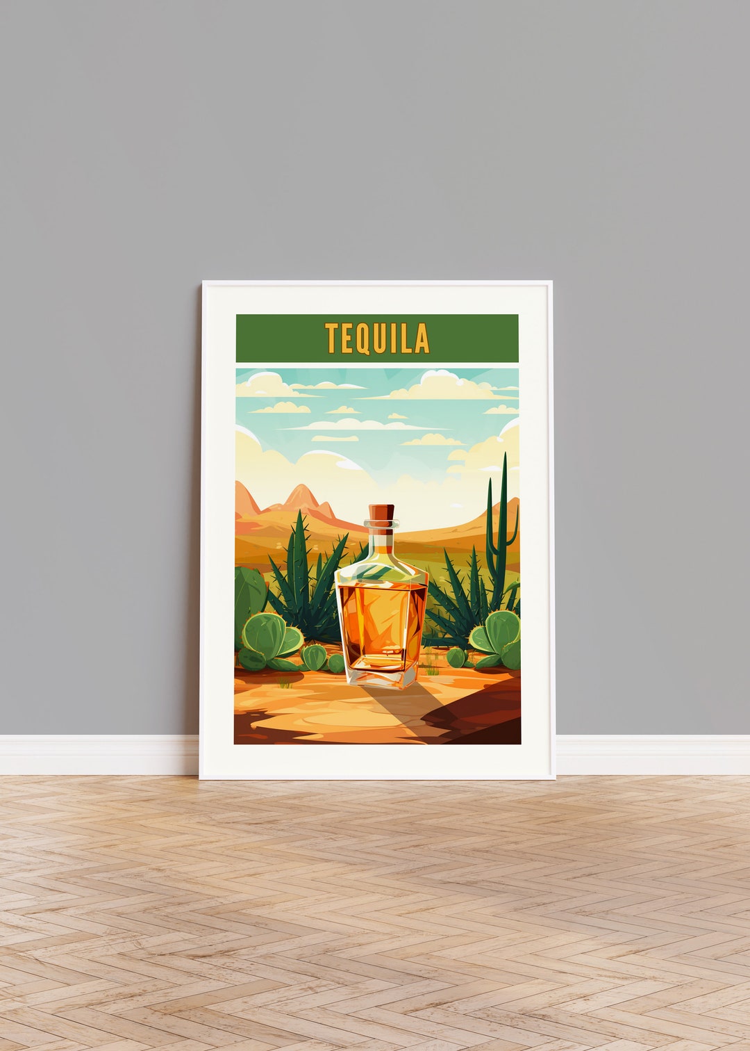 Tequila Reise Poster, Tequila Print, Tequila Wandkunst, Tequila ...