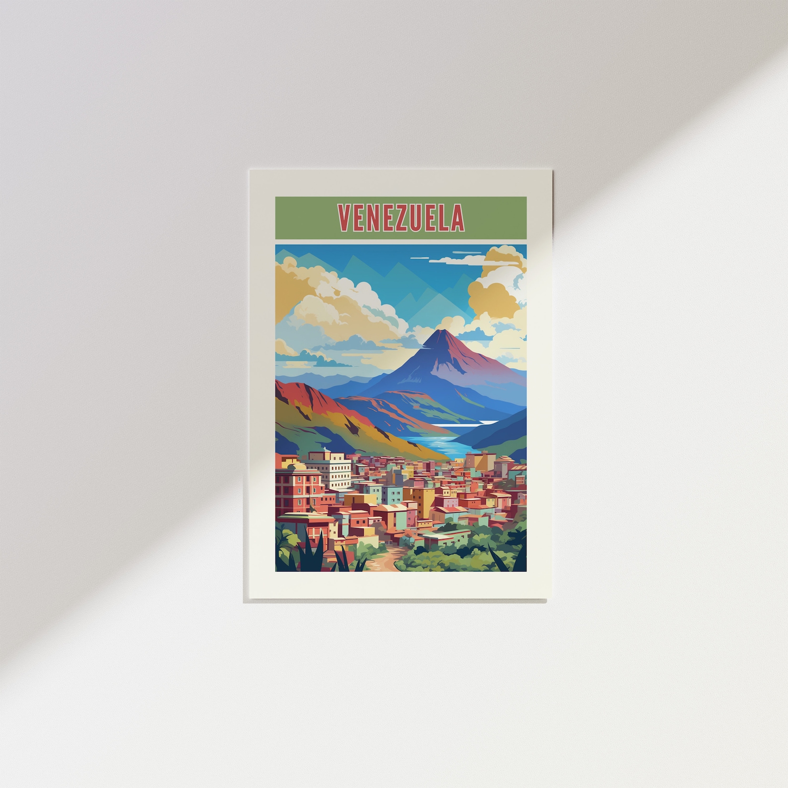 Venezuela Travel Print, Venezuela Poster, Venezuela Wall Art, Venezuela ...